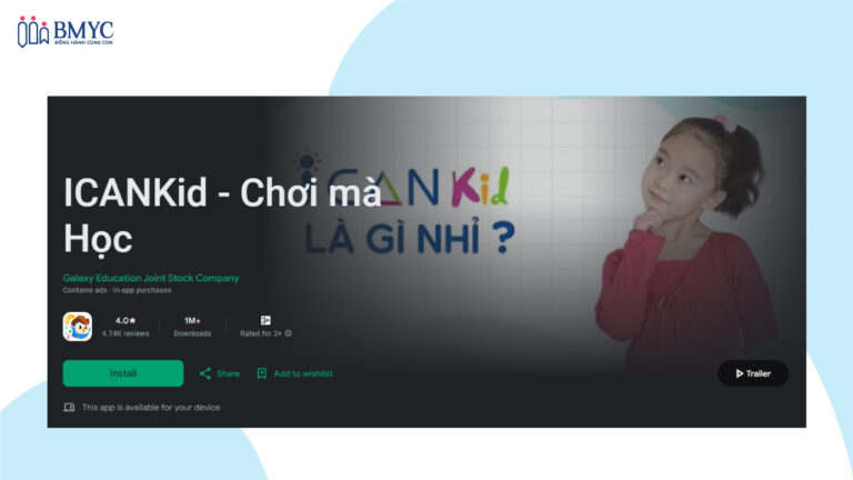 Review top 7 app học tiếng Anh cho bé 3 tuổi phổ biến nhất