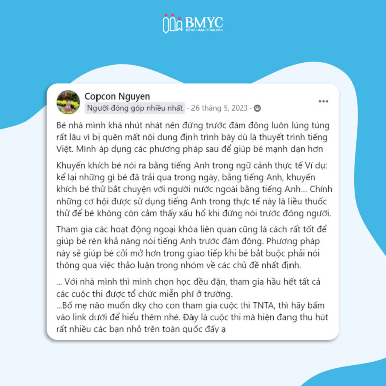 Bí quyết giúp trẻ học thuyết trình tiếng Anh hiệu quả